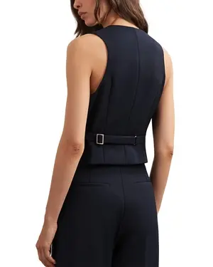 REISS Gabi Waistcoat - Navy