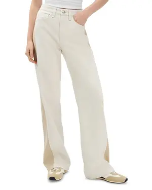 Rag & Bone Logan High-rise Spliced Wide-leg Jeans