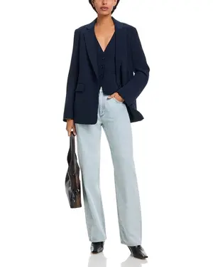 Rag & Bone Jennifer Combo Crepe Blazer & Vest Set