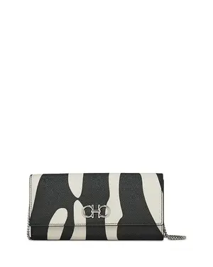 FERRAGAMO Gancini Leather Chain Wallet - Multi
