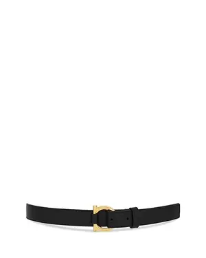 FERRAGAMO Gancini Leather Belt - Nero