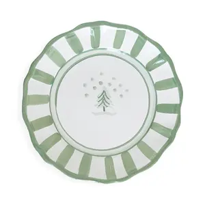 LA GABBIANELLA Allegro Dinner Plate, Green Tree - No Color