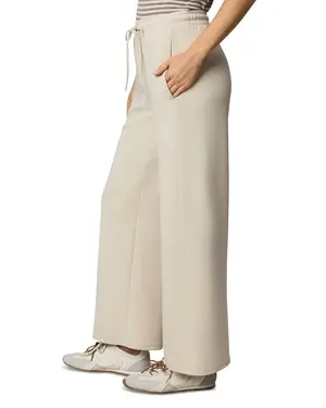 Splendid Scubasoft Wide Leg Pants - Pale Oak Heather