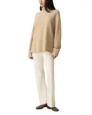 Theory Astor Turtleneck Sweater - Beige