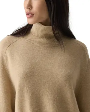 Theory Astor Turtleneck Sweater - Beige