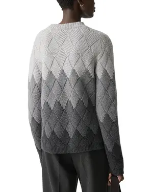 Theory Wool Cashmere Faux Weave Sweater