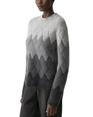 Theory Wool Cashmere Faux Weave Sweater