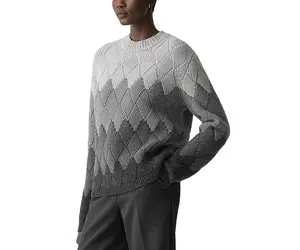 Theory Wool Cashmere Faux Weave Sweater