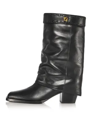 Fendi Leather Mid-calf Boots