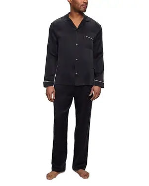 Eberjey Charles Long Pajama Set - Black