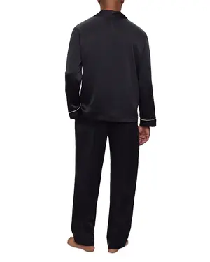 Eberjey Charles Long Pajama Set - Black