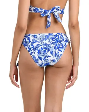 La Blanca Botanical Brocade Hipster Bikini Bottom - Lapis