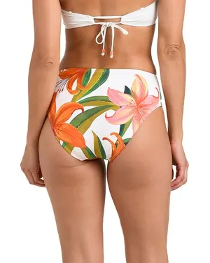 La Blanca Jungle Blossoms Mid-rise Bikini Bottom - Multi