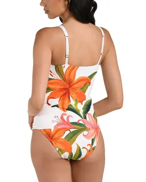 La Blanca Jungle Blossoms Mid-rise Bikini Bottom - Multi