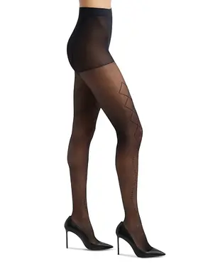 HIGH HEEL JUNGLE Richie Diamond Crystal Tights - Black