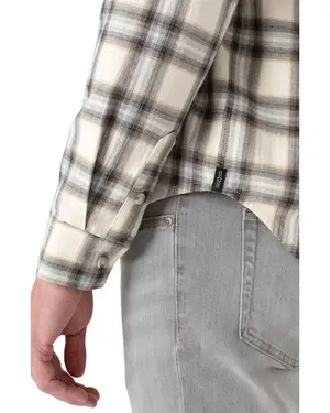 LIVERPOOL Long Sleeved Curved Yoke Regular Fit Button Down Shirt - Ivory/gray Multi