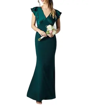 Women's V-Neck Maxi Evening Dresses