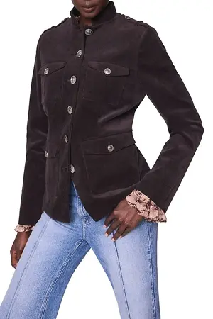 Mint Velvet Corduroy Military Jacket