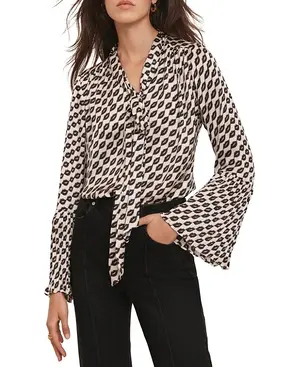 Mint Velvet Lip Print Blouse