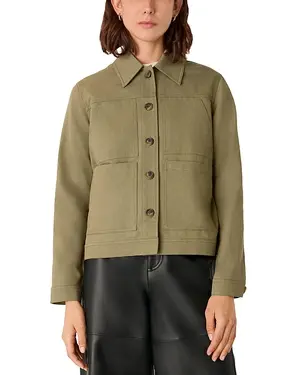 Whistles Button Detailed Outerwear For Women