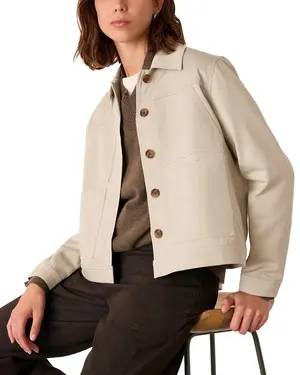 Whistles Mia Four Pocket Button Jacket - Taupe
