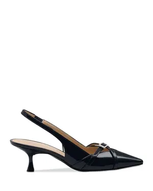STUART WEITZMAN Georgie 50 Slingback Pumps - Nice Blue