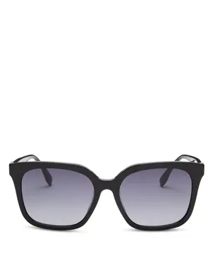 Fendi Forever Square Sunglasses, 56mm - Black/smoke Greay