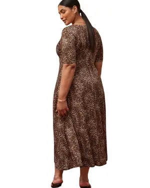 LIVE UNLIMITED Leopard Print Wrap Dress