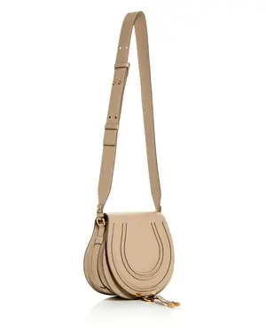 Chloé Marcie Leather Saddle Bag - Boyish Brown