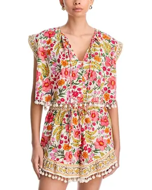 Farm Rio Tie Neck Blouses