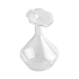 TIZO Glass Angled Neck Vase - Clear