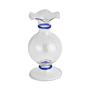 TIZO Glass Bubble Vase With Band - Blue