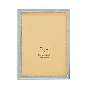 TIZO Enameled Gold Frame, 4 X 6 - Baby Blue