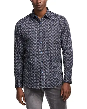 Robert Graham Bramston Printed Long Sleeve Button Front Shirt