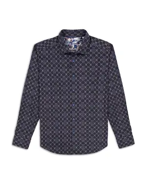 Robert Graham Bramston Printed Long Sleeve Button Front Shirt