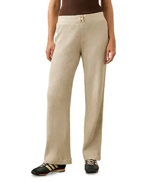 Faherty Brand Apres Waffle Pants - Light Grey