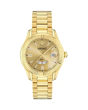 Versace Apodis Gmt Watch - Gold/gold