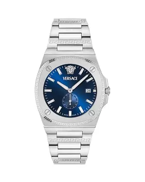 Versace Tolomeo Watch, 40mm - Blue/silver