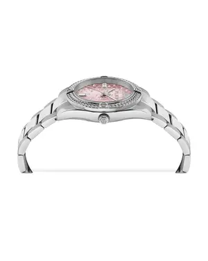Philipp Plein Icon Chain Crystal Watch 36mm - Pink/silver