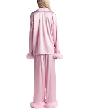 SKIMS Feather Trim Pajama Set