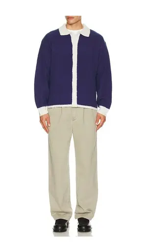 BOUND Oxford Wool Button Up Knit Shirt
