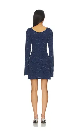 ASTA RESORT Maya Longsleeve Mini Dress - Navy