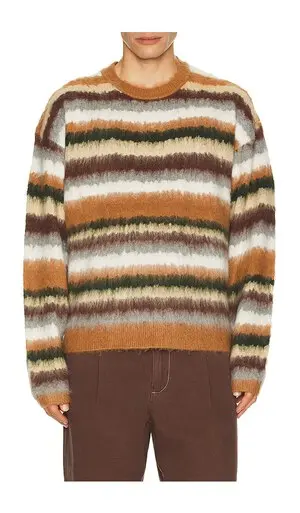 BOUND Alpaca Brushed Stripe Sweater In . Also