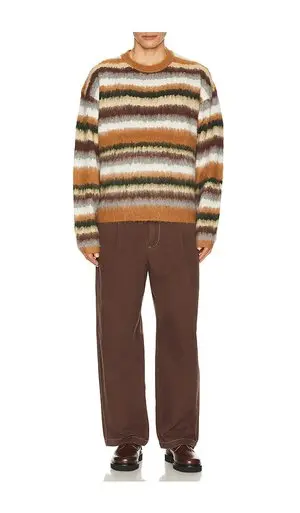 BOUND Alpaca Brushed Stripe Sweater In . Also