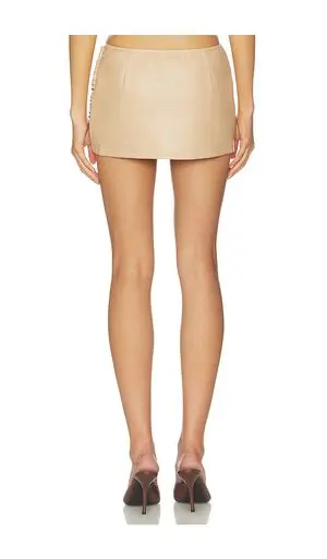 NIIHAI Lazer Mini Skirt - Beige