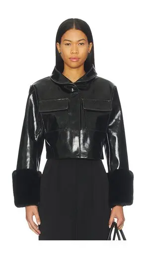 LAMARQUE Hedda Jacket With Faux Fur Trims