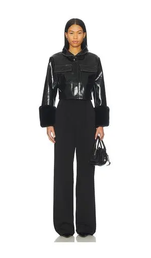 LAMARQUE Hedda Jacket With Faux Fur Trims