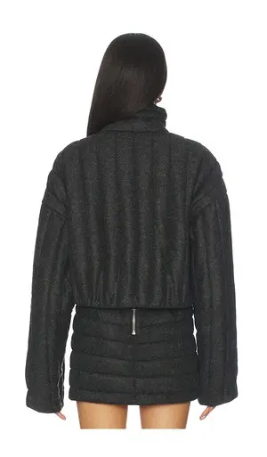LAQUAN SMITH Funnel Neck Zip-up Jacket