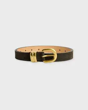 BY MALENE BIRGER Zoilo Suede Belt - Brown