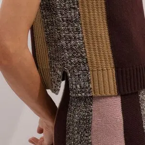 ME+EM Relaxed Color Block Vest With Snood